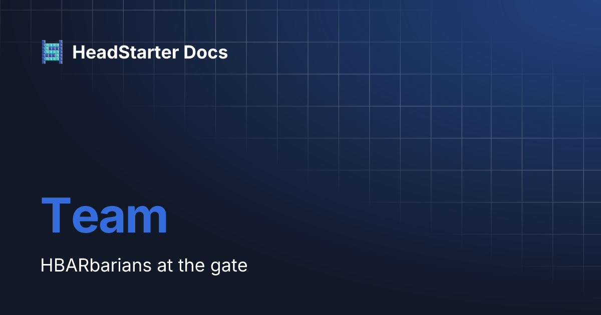 Team | HeadStarter Docs