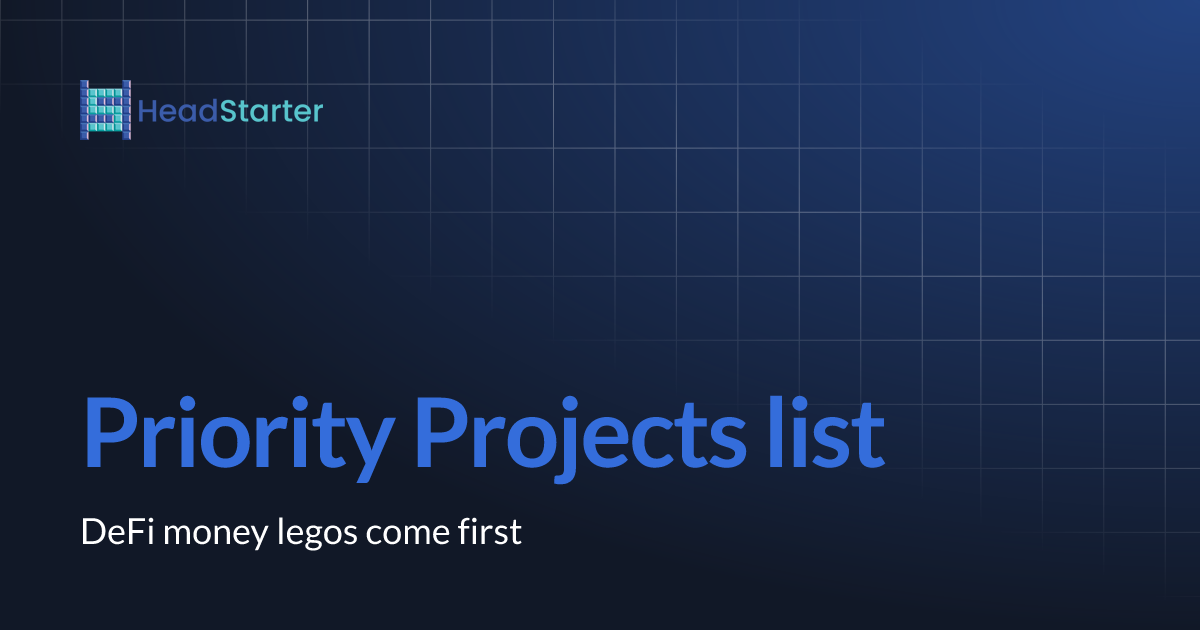 Priority Projects list | HeadStarter Docs